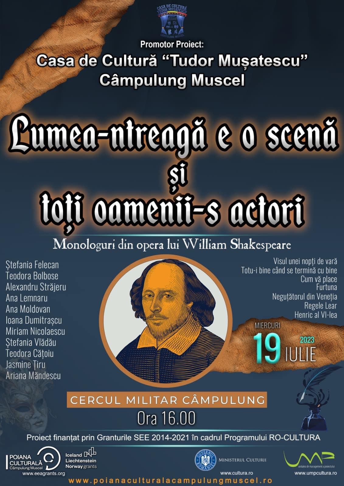Spectacol artistic “Lumea-ntreagă e o scena și toți oamenii-s actori ...